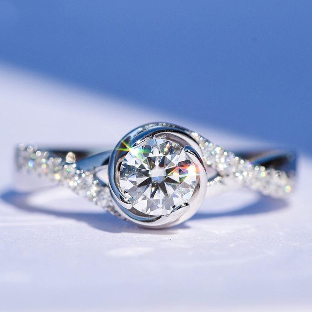 Satın alın S925 Sterling Silver Rings Women Diamond Ring Shine Premium ...