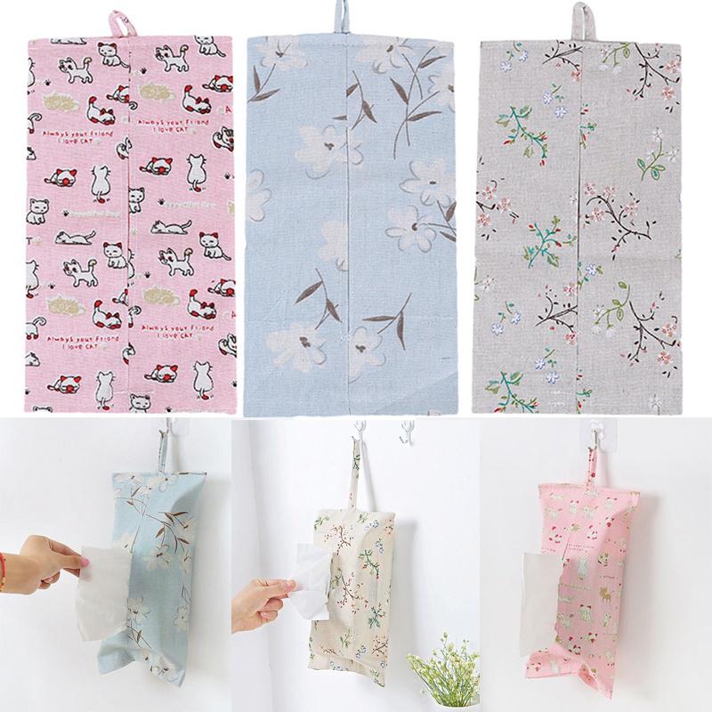 Buy Hanging Cloth Paper Box Bedroom Living Room Cotton and Linen ...