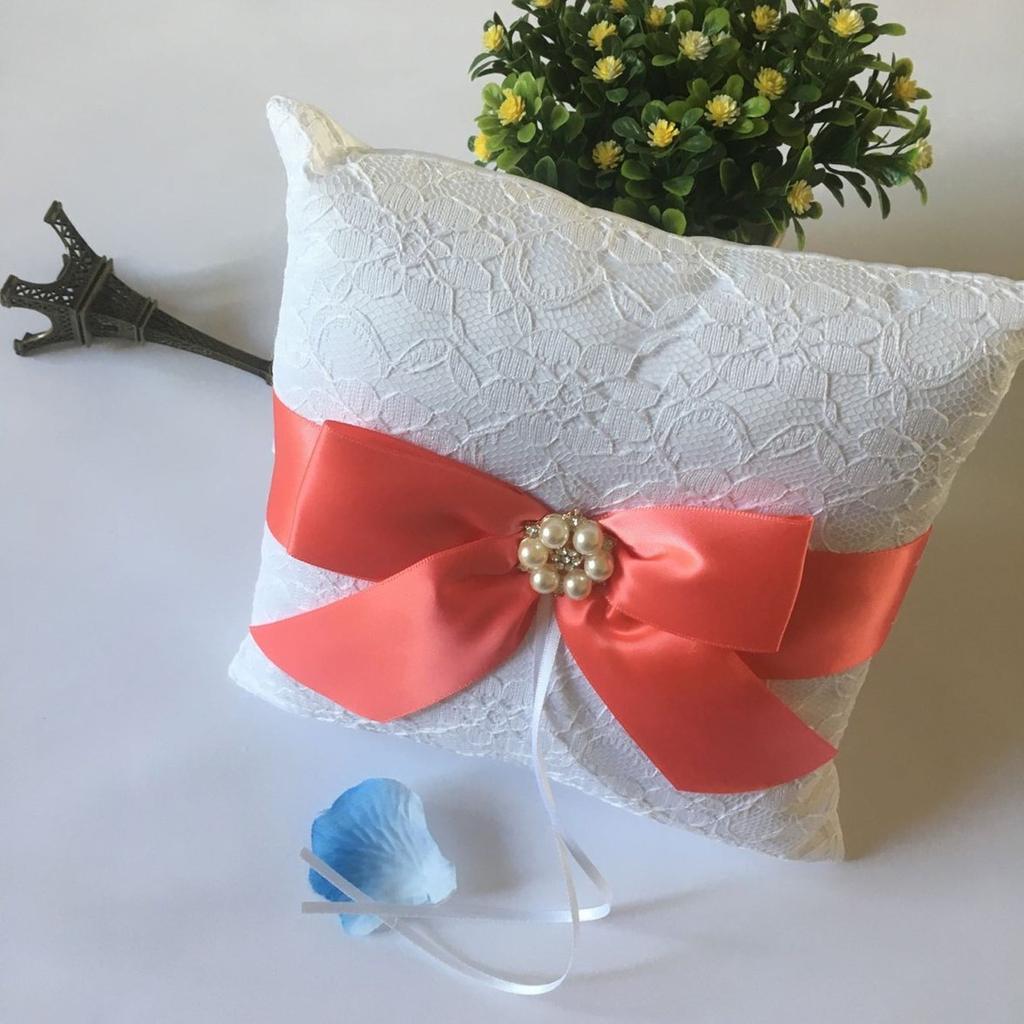 Buy NNEE Wedding Ring Bearer Pillow 20*20cm Finger Ring Cushion Jewelry ...