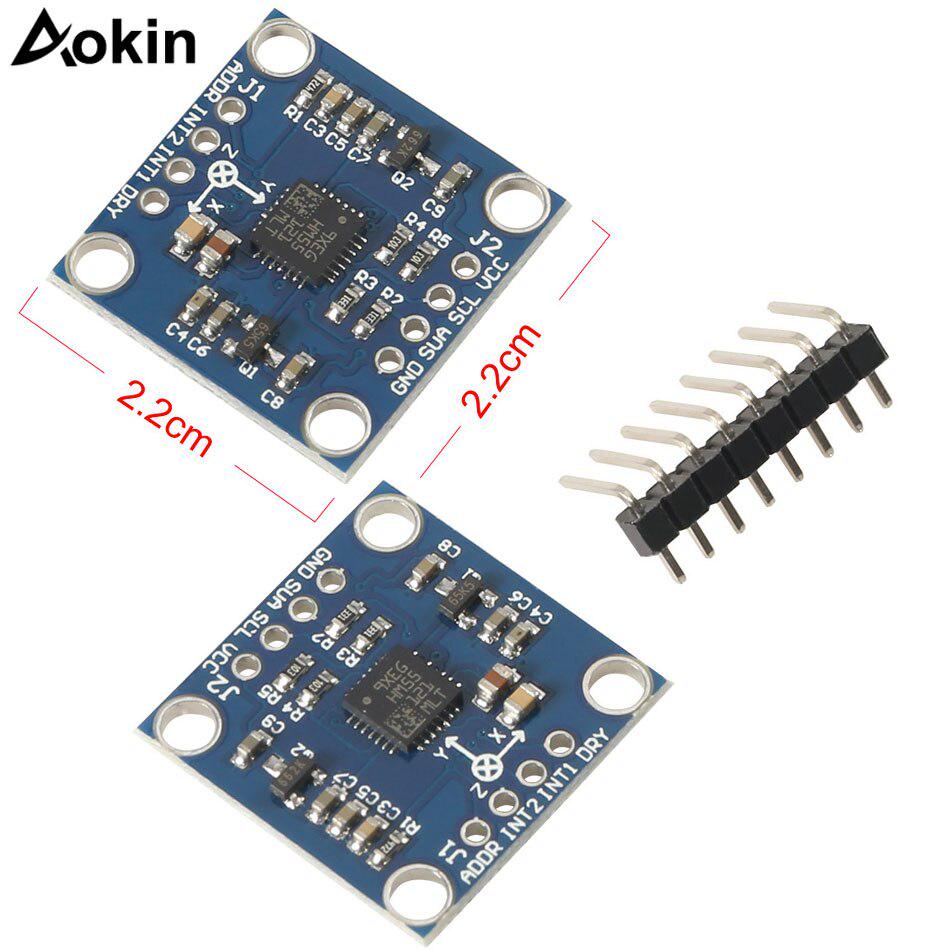 Satın alın Aokin LSM303DLH 3-Axis Compass Electronic Compass Acceleration Sensor Module 3~5V | Joom
