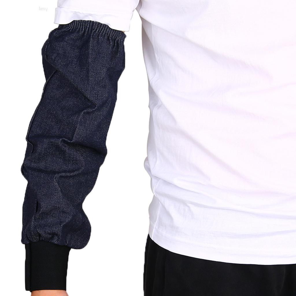Buy 1 Pair Welding Arm Sleeves Denim Working Sleeves Cut Resistant Heat ...