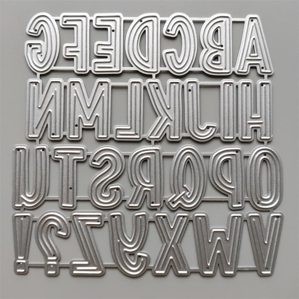 2021 26 English Letters Metal Cutting Dies DIY Scrapbooking Embossing ...