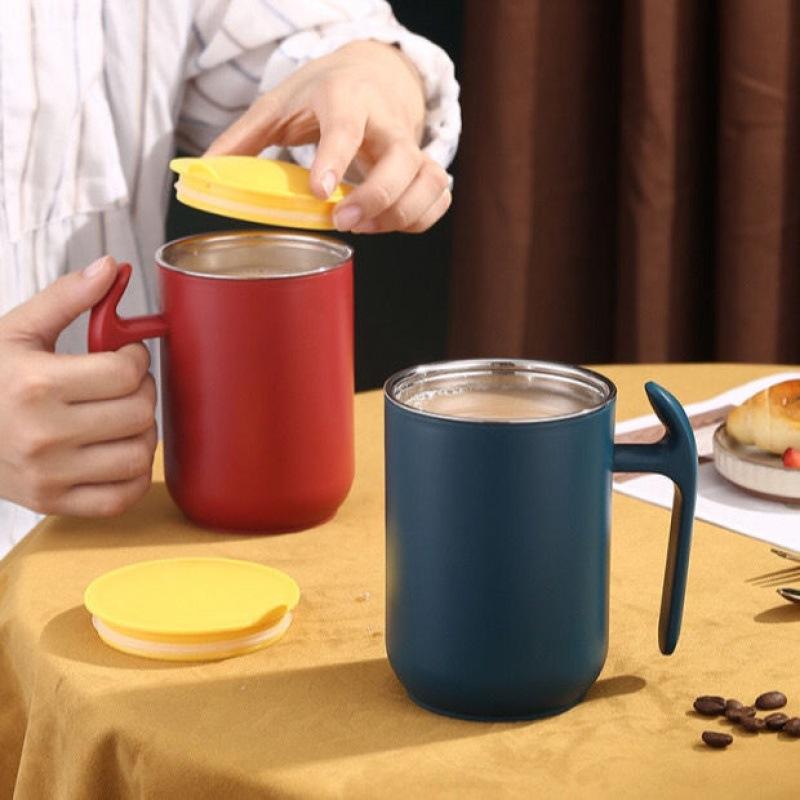 Buy 500ml Mug Large Capacity Water Bottle Stainless Steel Coffee Milk ...