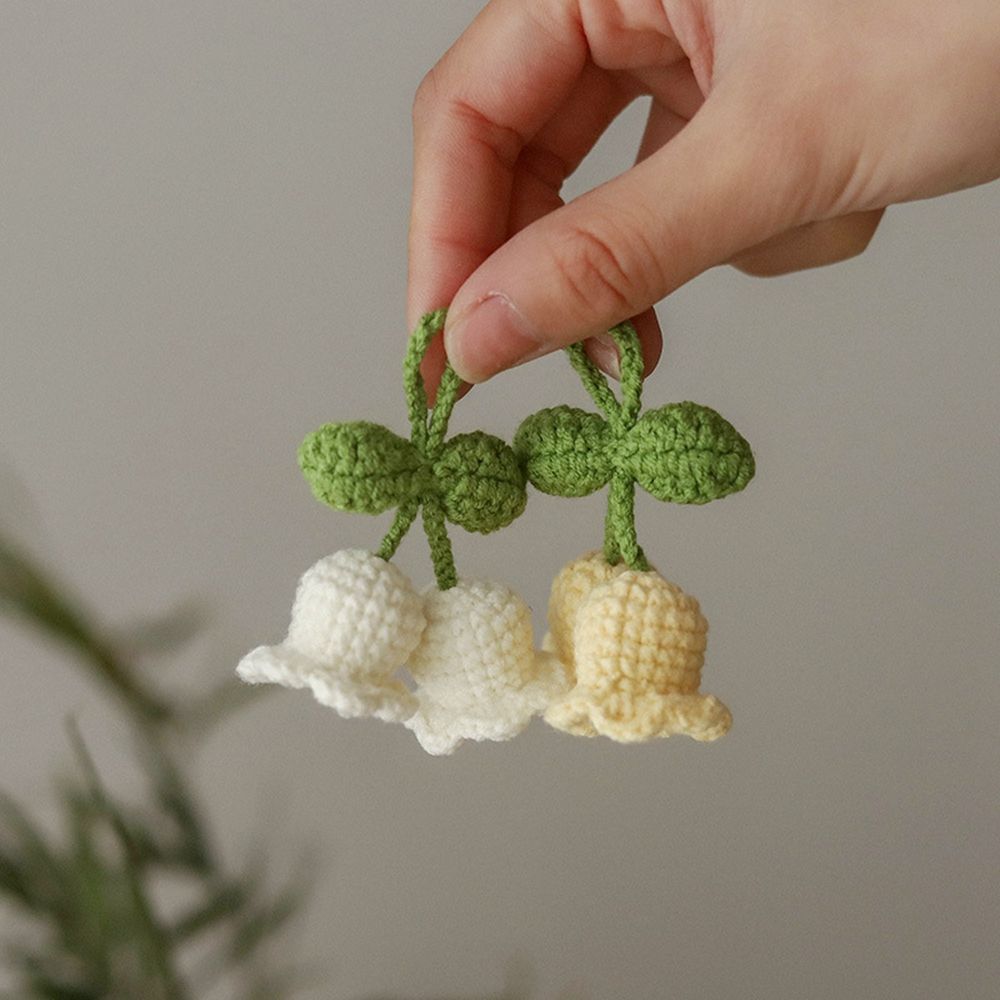 Gifts Yarn Car Pendant Handmade Crocheted Pendant Bell Orchid Pendant ...