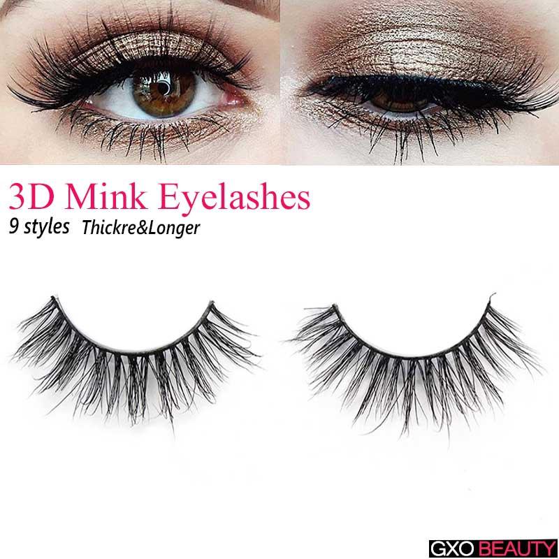 Buy Handmade Messy Eye Lashes Make Up 3D Natural Soft Mink Fur Thick ...