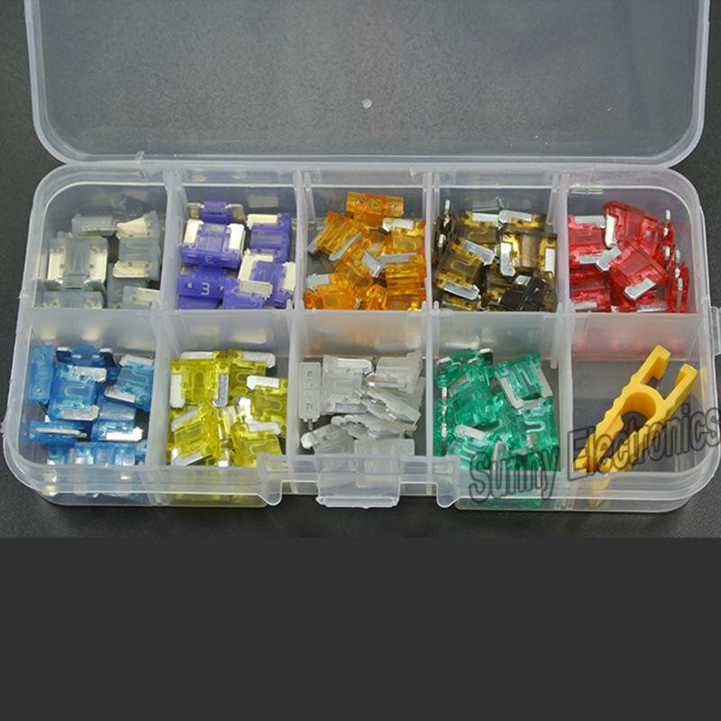 90 Pc 5,10,15,20,25,30 AMP Low Profile Micro Blade Mini Fuse Assortment ...