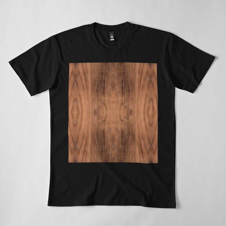 Buy Men Premium Cotton Harajuku T-Shirt Wood Background with Multiple ...