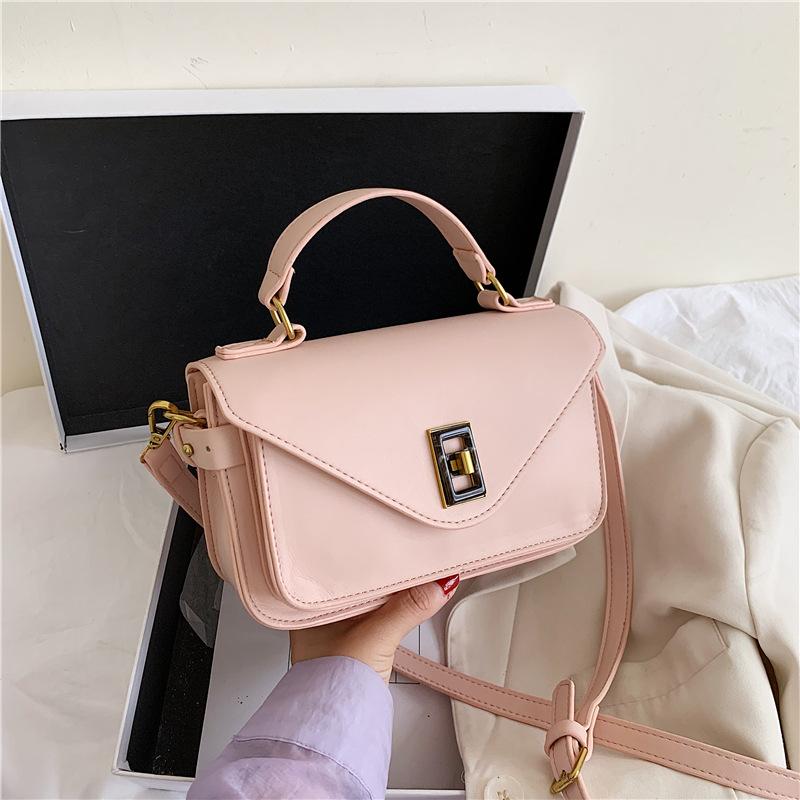 Buy Small Fresh and Fashionable Lock Simple Handbag New Korean Version ...