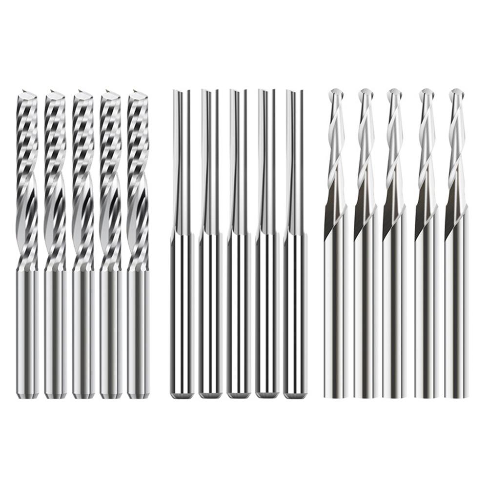 Buy End Mill Engraving Bits Set 15Pcs CNC Router Bits for Woodworking ...