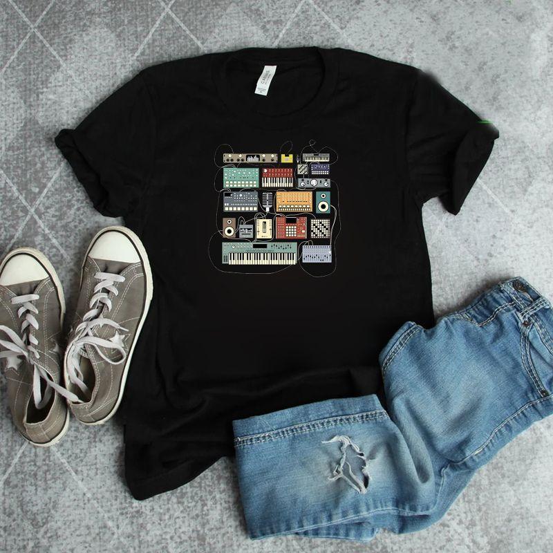 Buy Electronic Musician Synthesizer And Drum Machine Dj Male T-Shirt ...