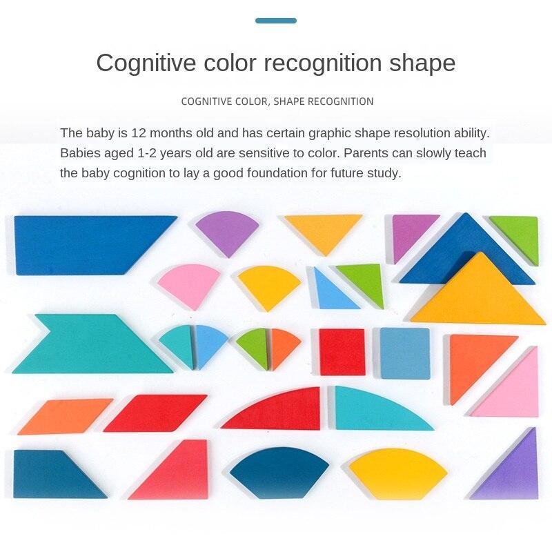 Yeni Yumurta Ve Kalp Şekli Tangram Ahşap 3d Yapboz Bulmaca Öğrenme ...