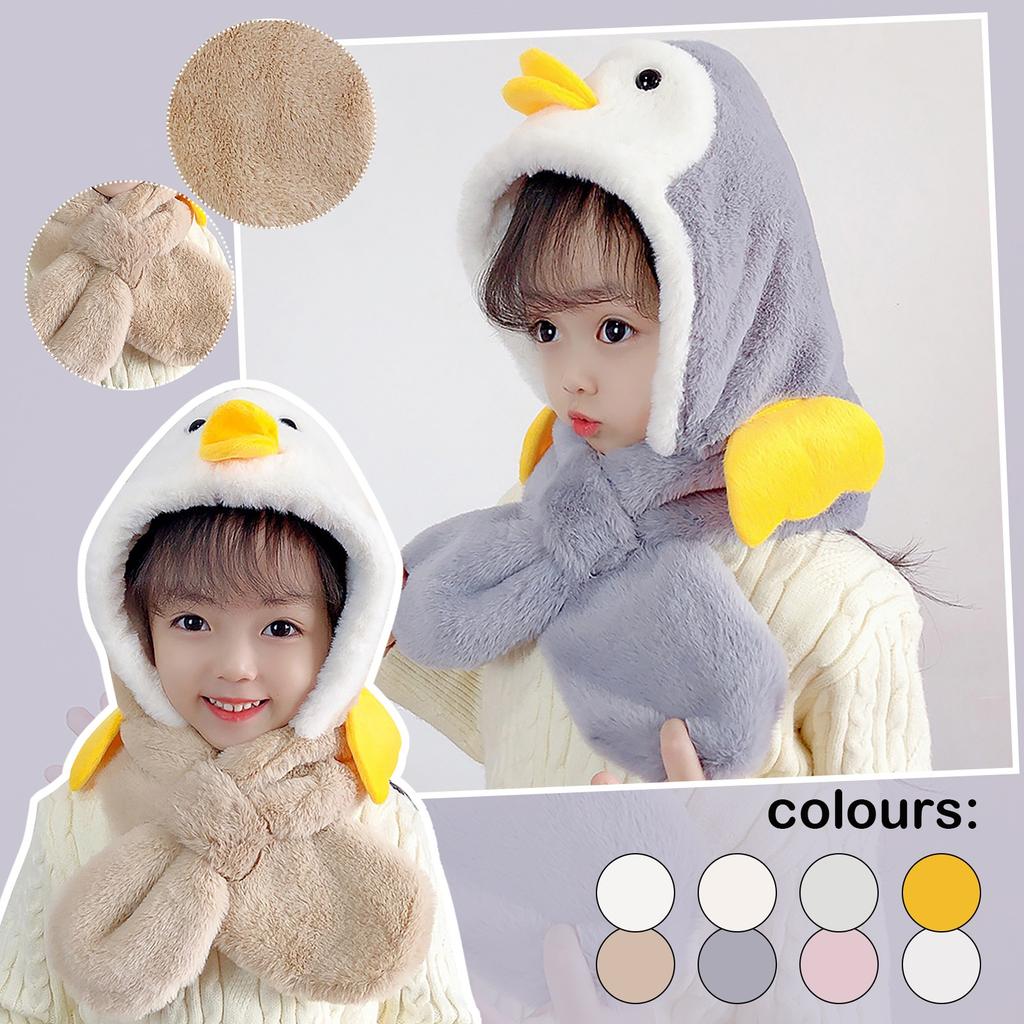 Buy Children's Plush Hat Cute Penguin One Piece Hat Thickened Wind And ...