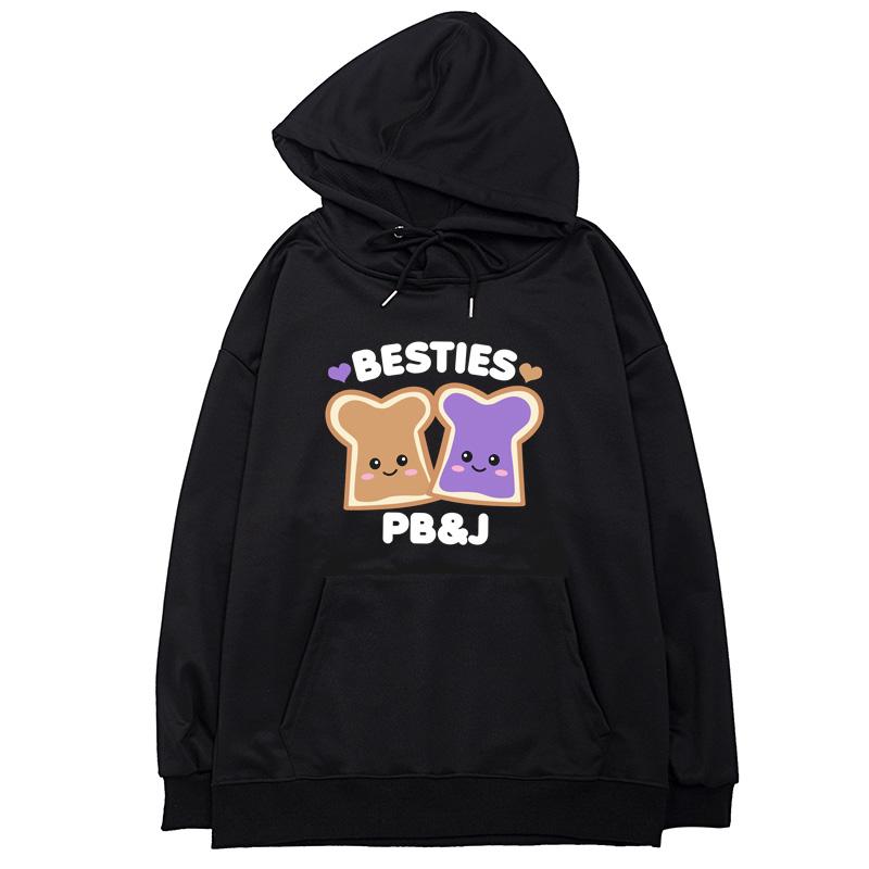 Buy Autumn Besties Pb And J Print Unisex Hoodie Drawing Pocket Pullover ...