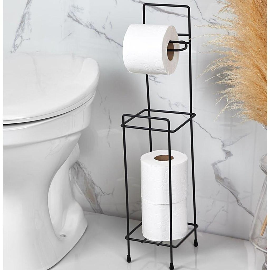 Cheap 966 Stainless Silicone Coated Square Backed Wc Paper Holder Black ...