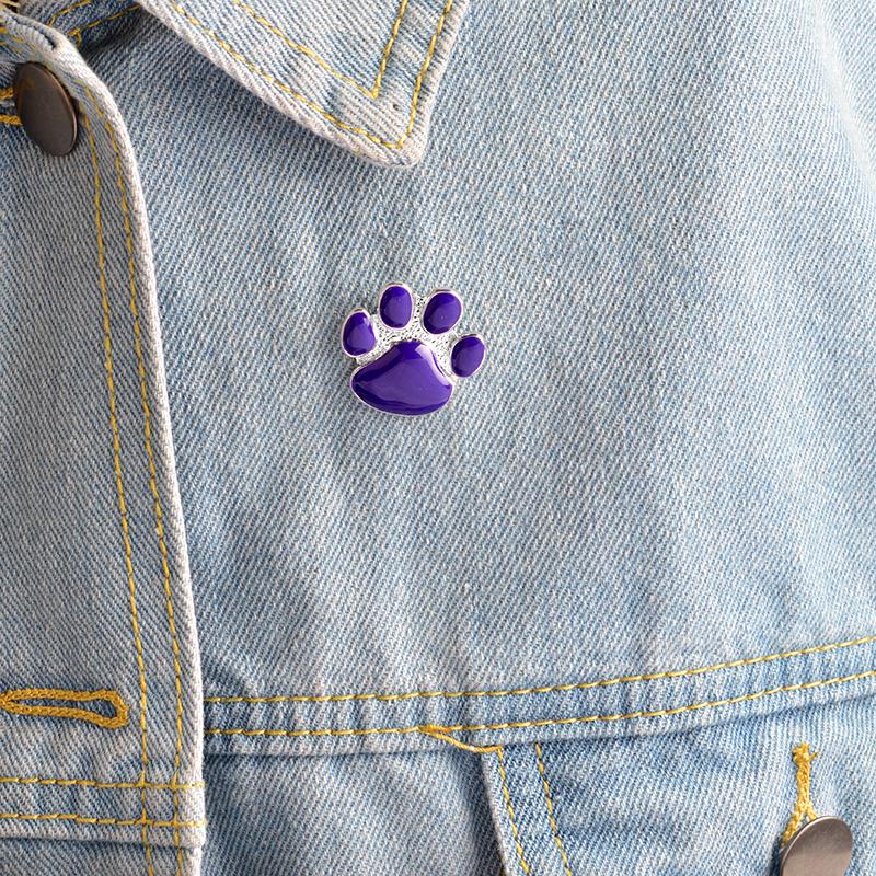 Pin Purple paw Brooch Pet jewelry Dog cat lover jewelry Gift for animal ...