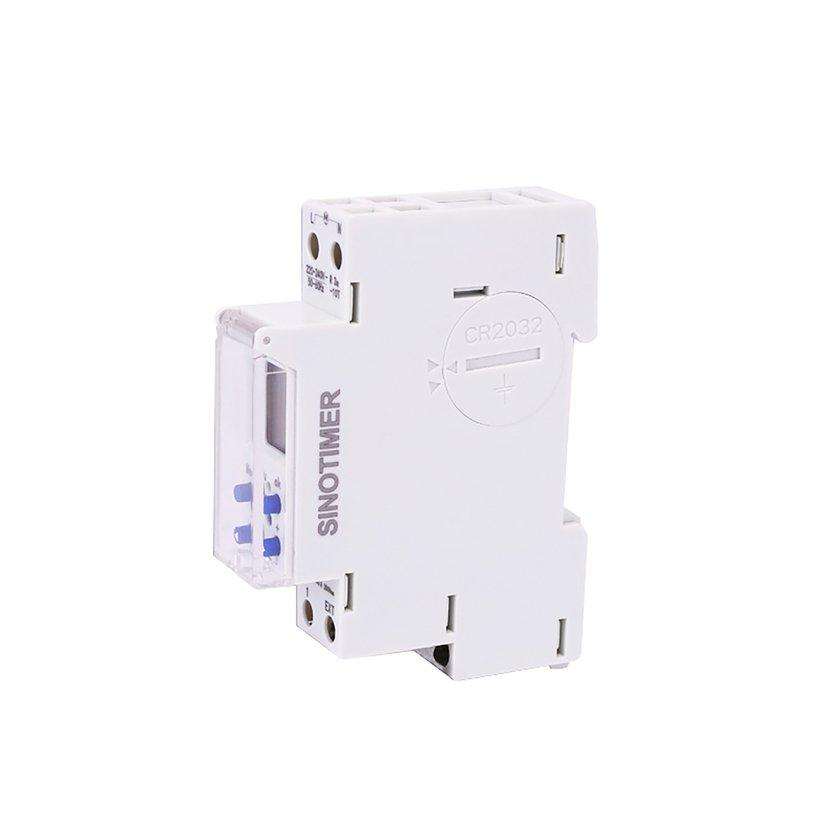 SINOTIMER TM610 Programmable Timer Switch LCD Display 18mm Single Module Din Rail 220V External ...