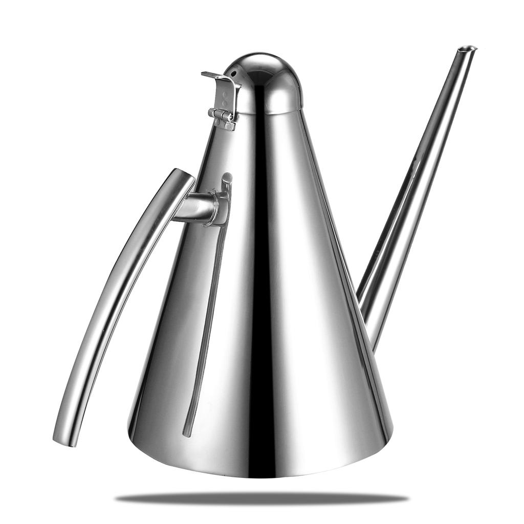 Buy 304 Stainless Steel Elegant Oil Can Drizzler Cruet Conical-Shaped ...