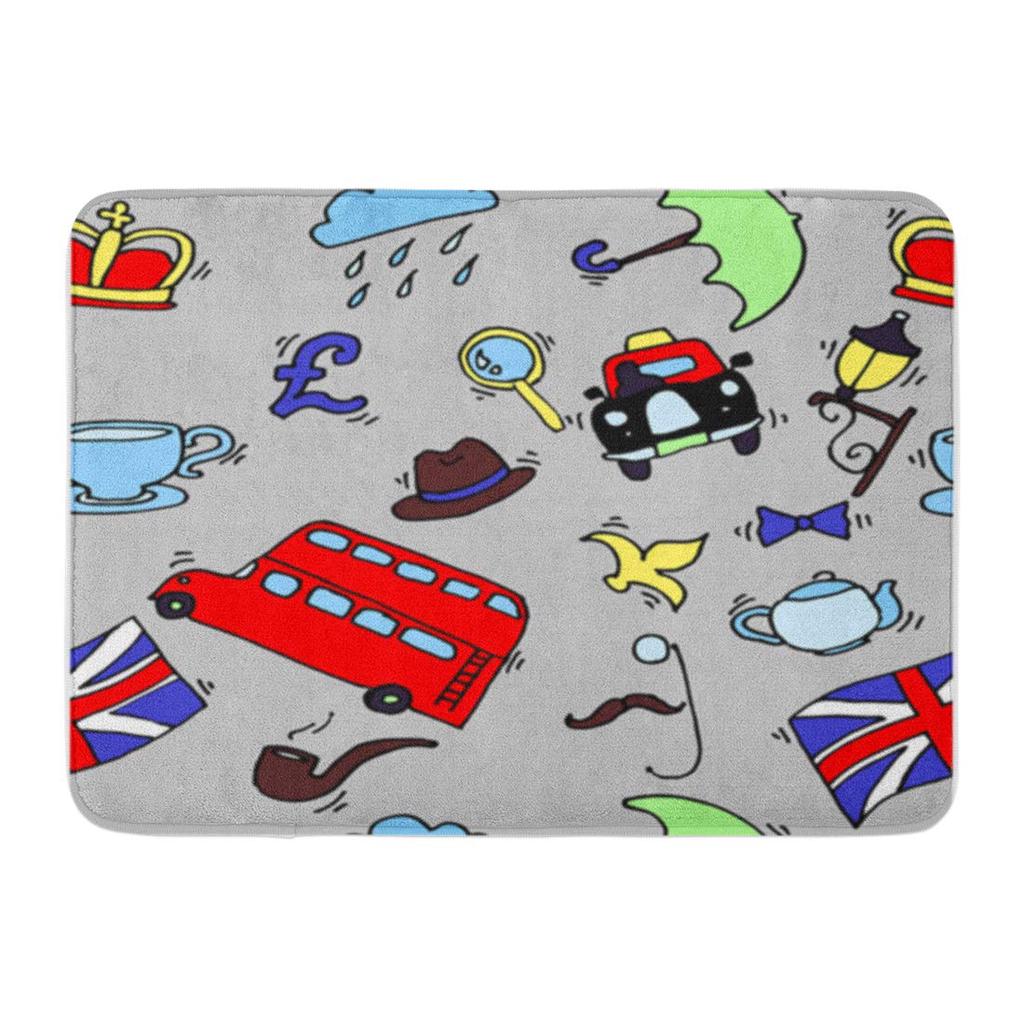 Buy Blue Architecture Pattern with London Touristic Red Ben Big Booth ...