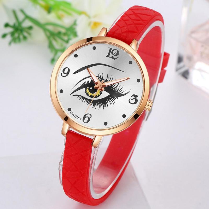 Buy GAIETY Unisex Alloy Watch Eye Pattern Round Dial PU Strap Quartz ...