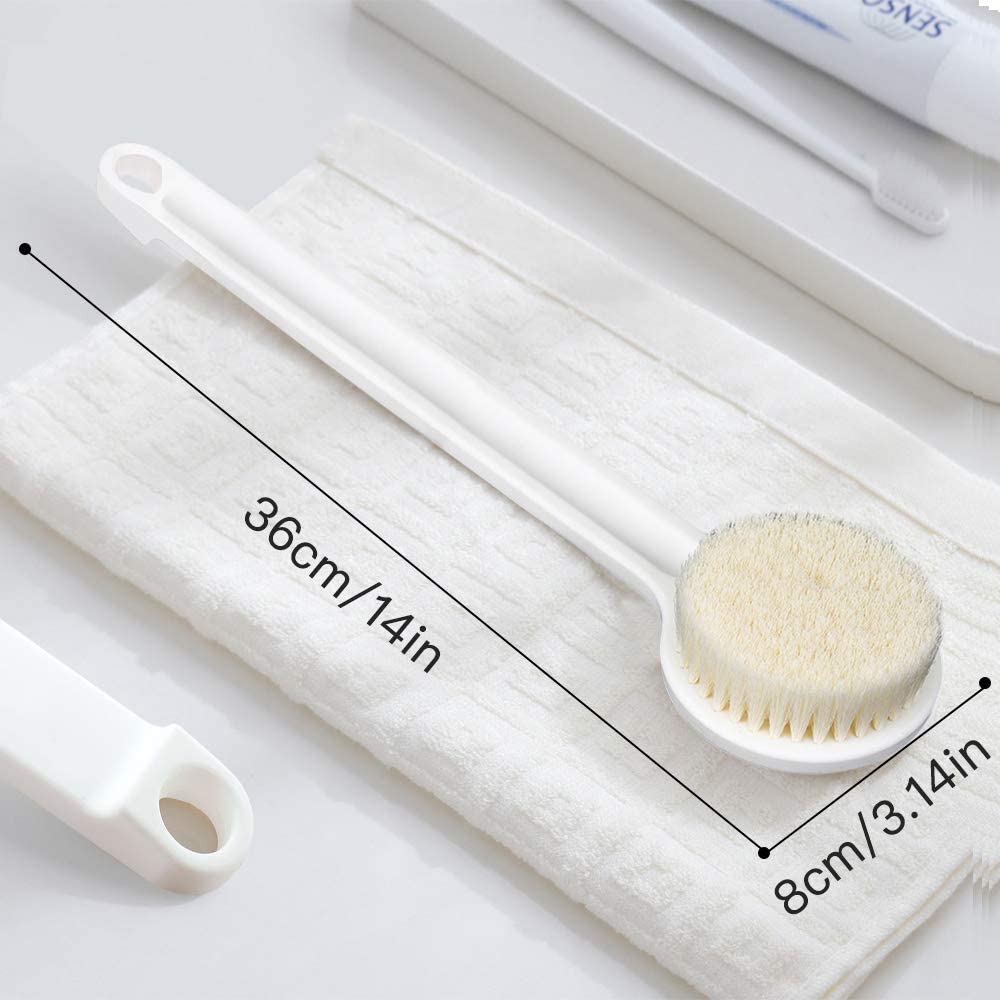 Cheap Body Brush Dry Brushing Shower Bath Brush Long Handle Gentle Back ...