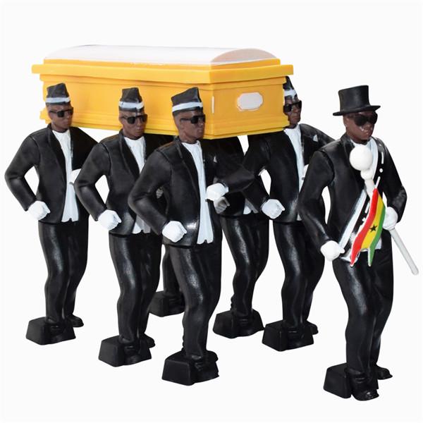 Buy 8pcs Set Fashion Blacks Coffin Dance Team Figure Blacks Carry The ...