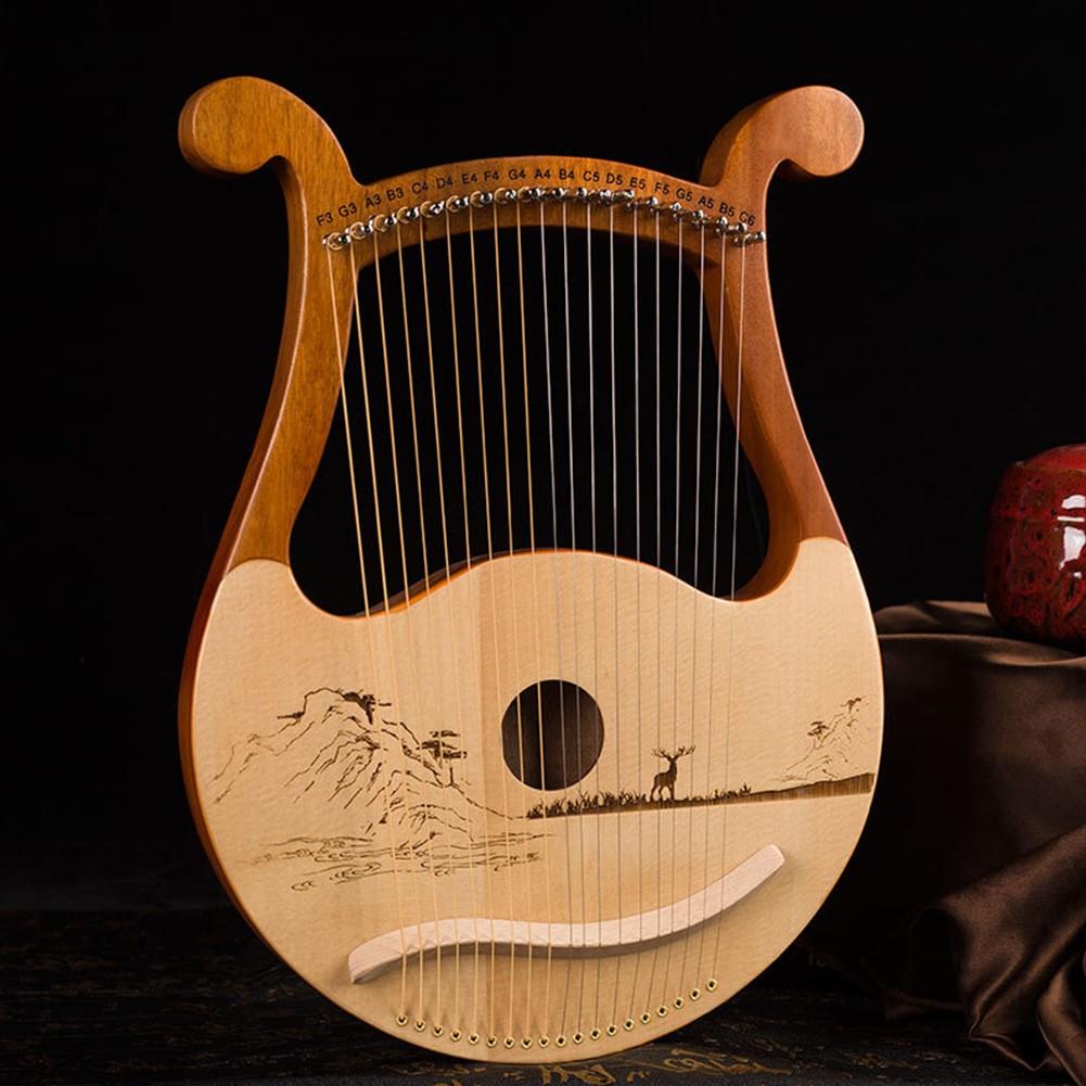 19string Lyre 40*30*3cm Finger Strumming Mahogany Smooth uygun fiyatlı ...