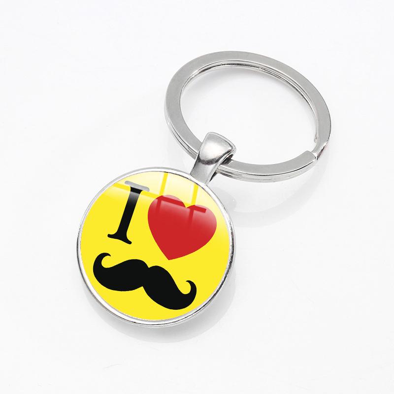 Buy Simple Fashion Personality Beard Key Chain Youth Energy Key Ring ...