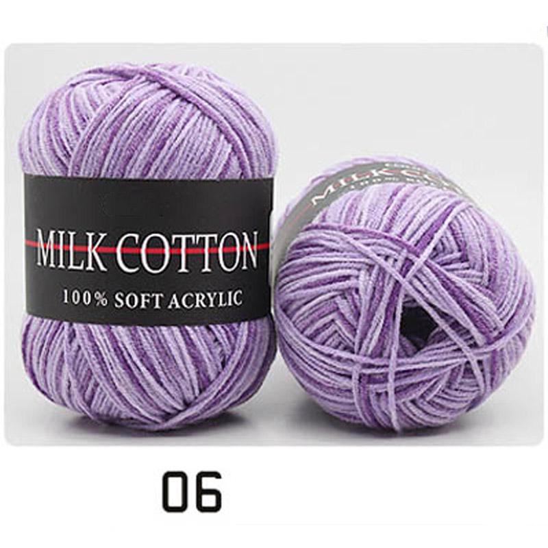 Buy Hand Knitted Yarn 18 Colors Cotton Wool Yarn 3 Segments DIY Craft ...