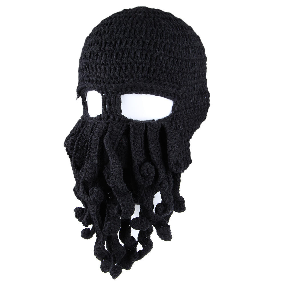 Buy Unisex Winter Warm Octopus Hat Tentacle Full Face Mask Knitted Hat ...