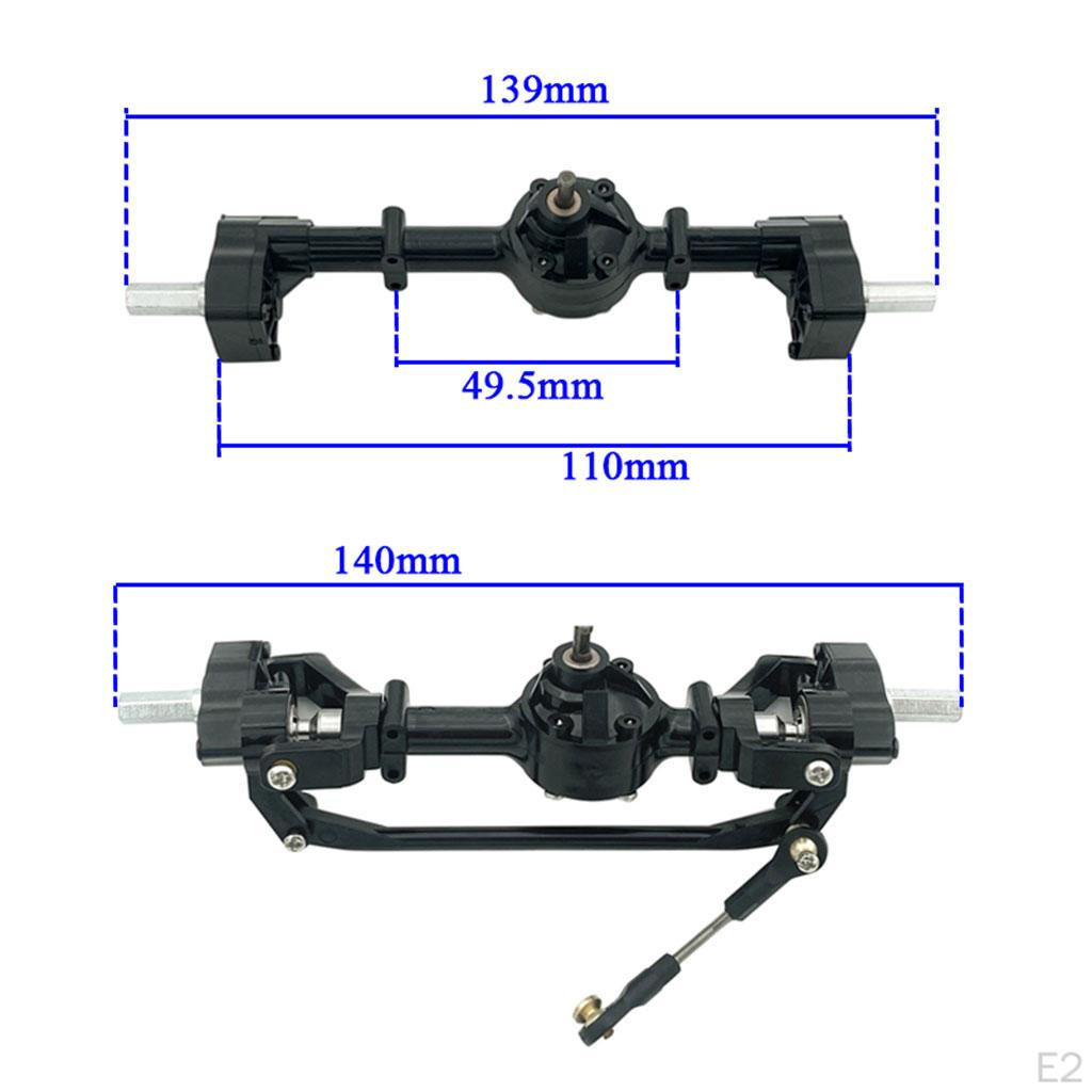 Front Rear Axle Set with Drive Shaft for WPL C14 RC Crawler DIY ...