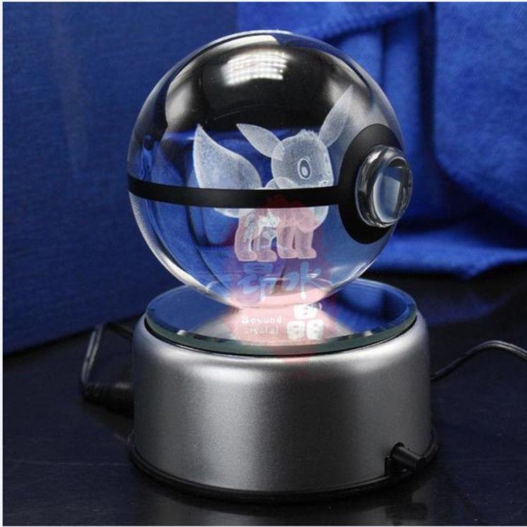 Buy LED Lamp 3D Glowing Pokeball Crystal Ball Toy Gift for Kids at ...