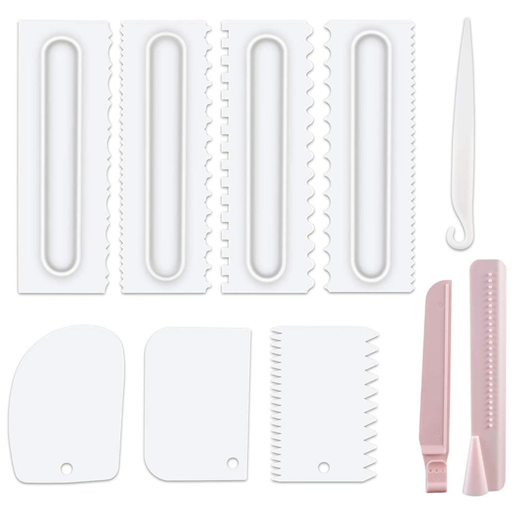 Cake Scraper Set of 9 Packs,Cake Decorating Comb and Icing Smoother ...