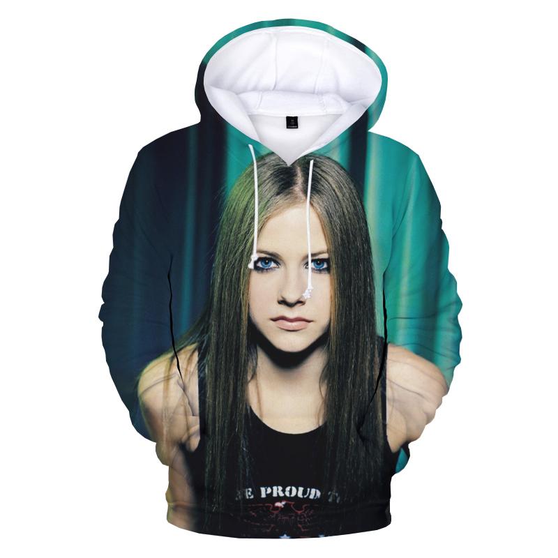 Buy 2021 American Singer Music Star Avril Lavigne 3d Printed Hoodie Men ...