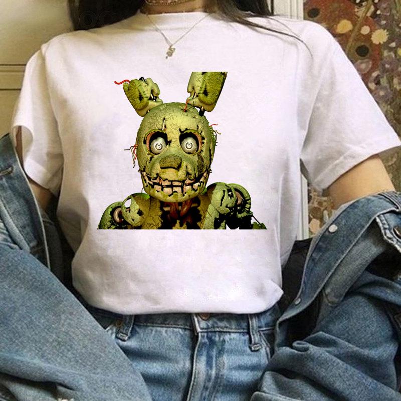 Fnaf Springtrap Beş Gece Freddy's 3 4 Clipart Anime baskı kadınlar T ...