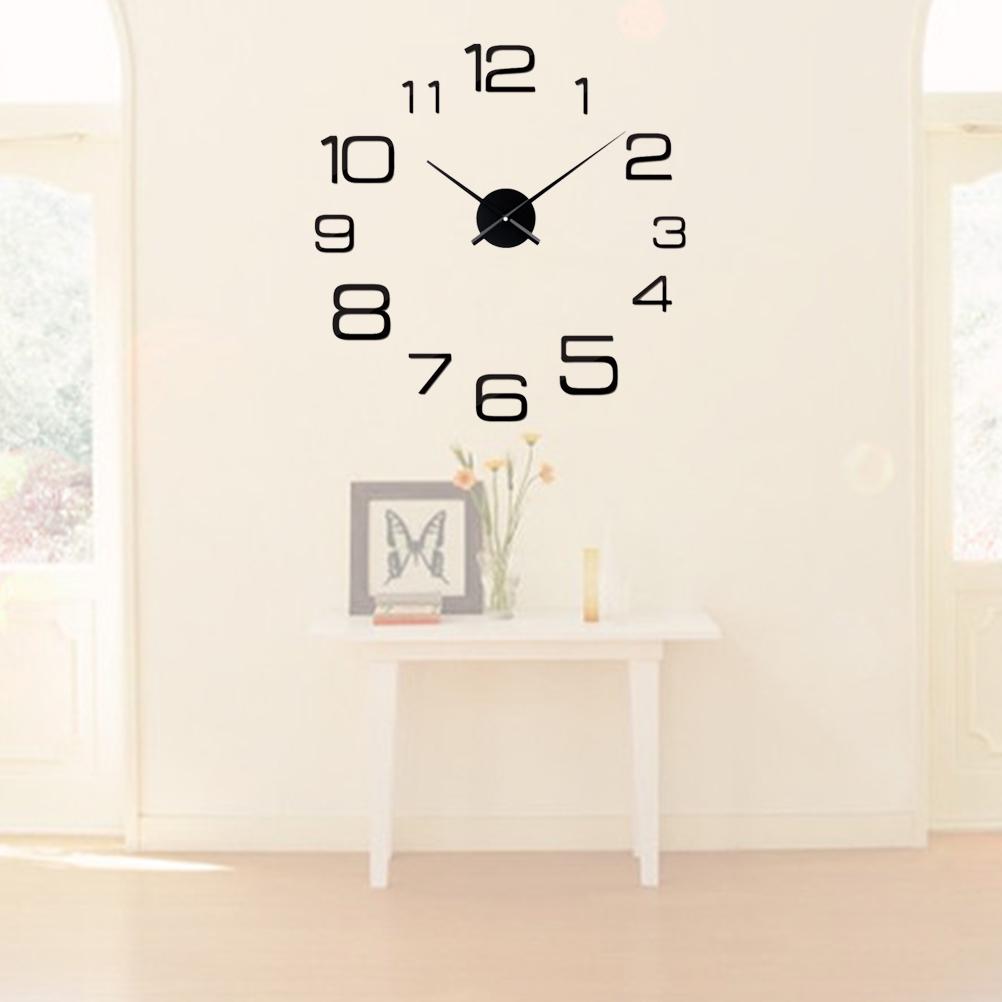 1pc DIY Frameless Simple Wall Clock Non-ticking Decorative Clock Wall ...