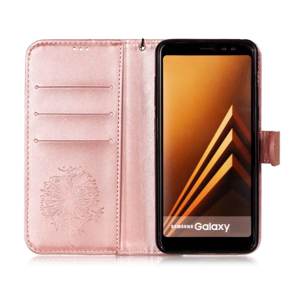 Buy Dandelion Butterflies Embossing Faux Leather Flip Wallet Protective ...