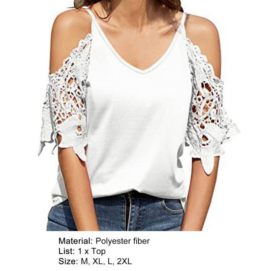 Купить Женская блузка с V-образным вырезом и открытыми плечами ...