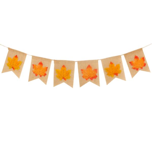 Buy 1pc Banner Swallowtail Shape Maple Beautiful Party Bunting Banner ...