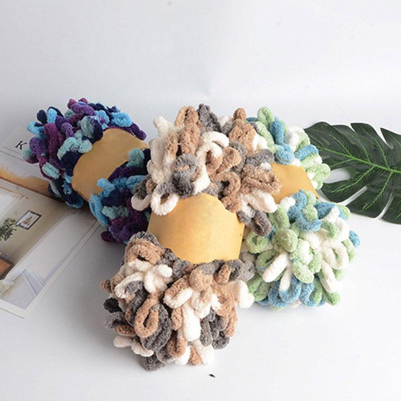 Buy 100g/Ball Fashion Braided Rope Cotton Crochet Yarn Puffi Circle ...