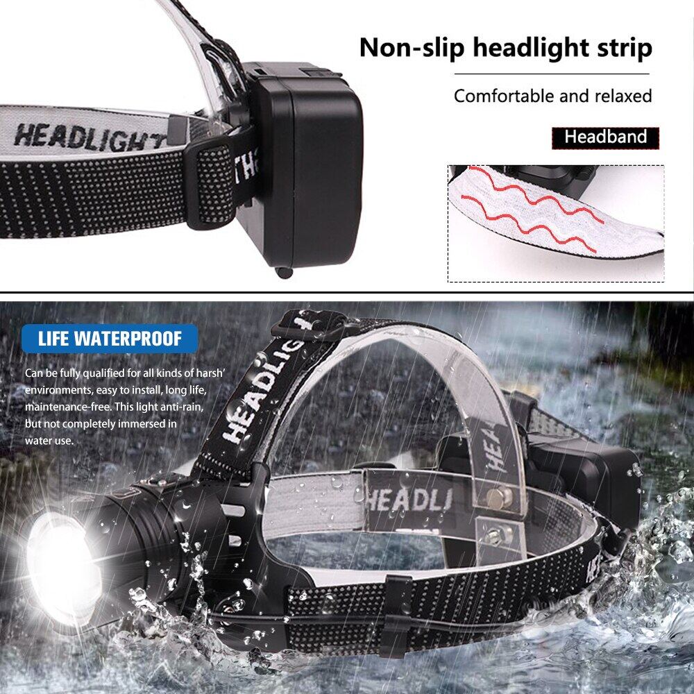 Buy 7000 Lumen Super Bright Headlight XHP- LED Headlamp Waterproof ...