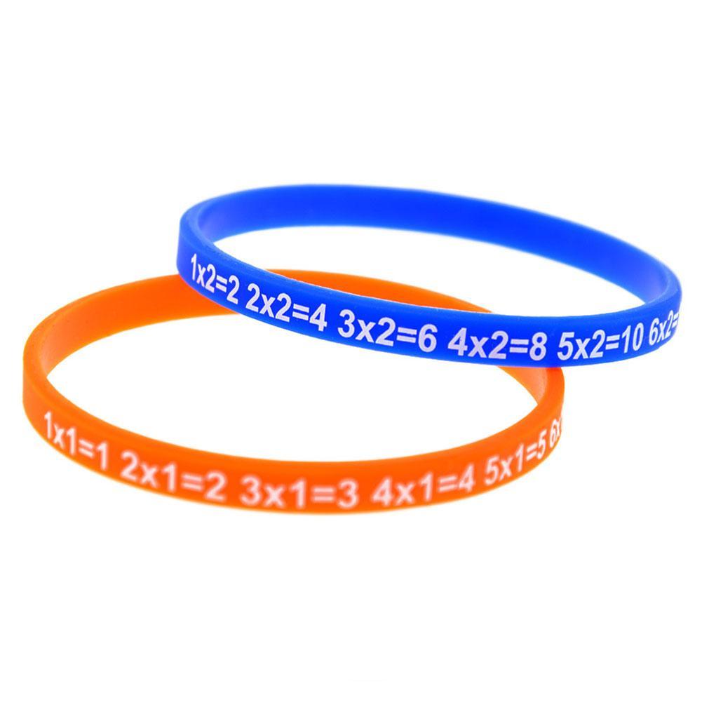 Buy 12Pcs/Set Multiplication Tables Silicone Bracelet Learn Education ...