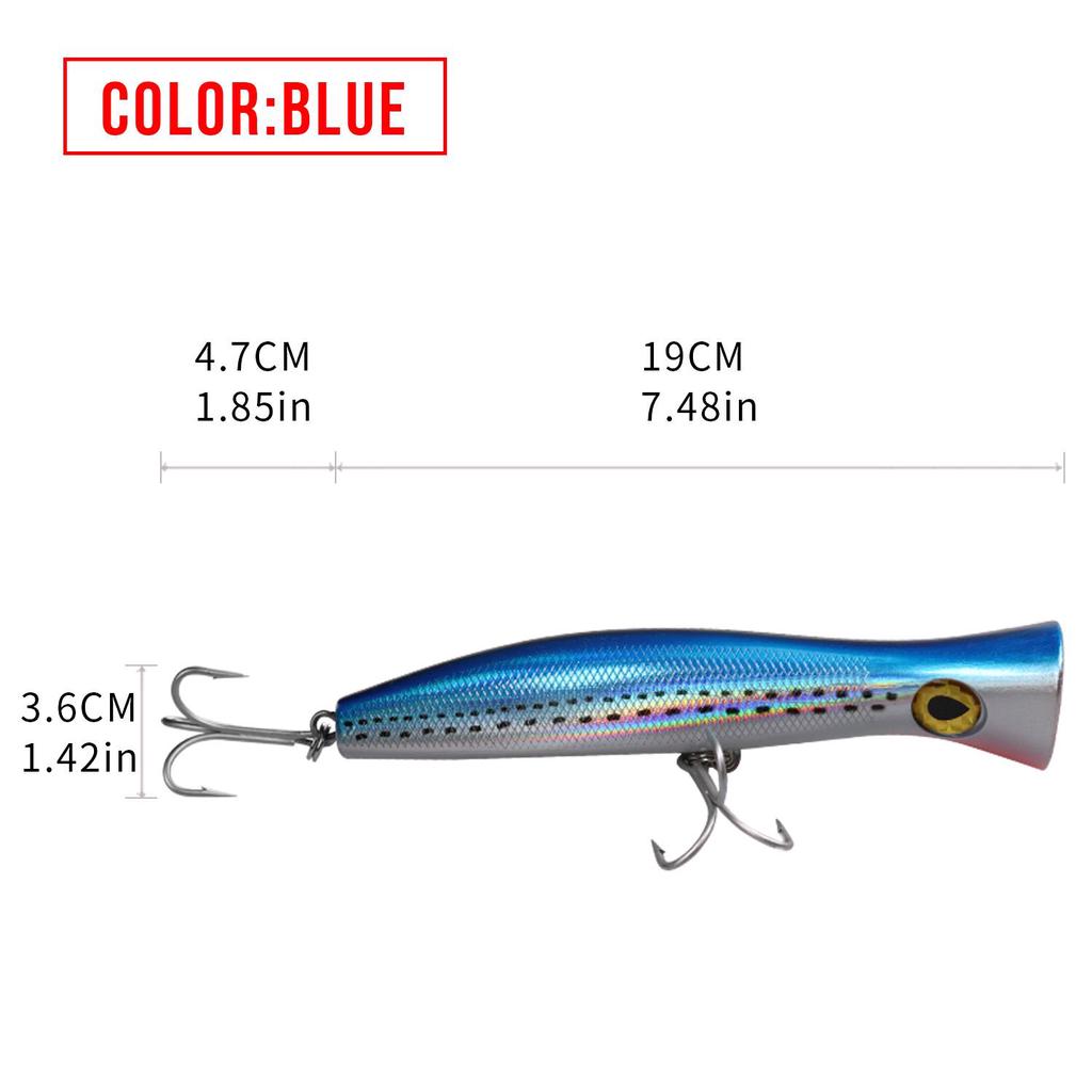Buy 1pc Fishing GT Popper Lure 120g 20cm Topwater Fishing Bait ...