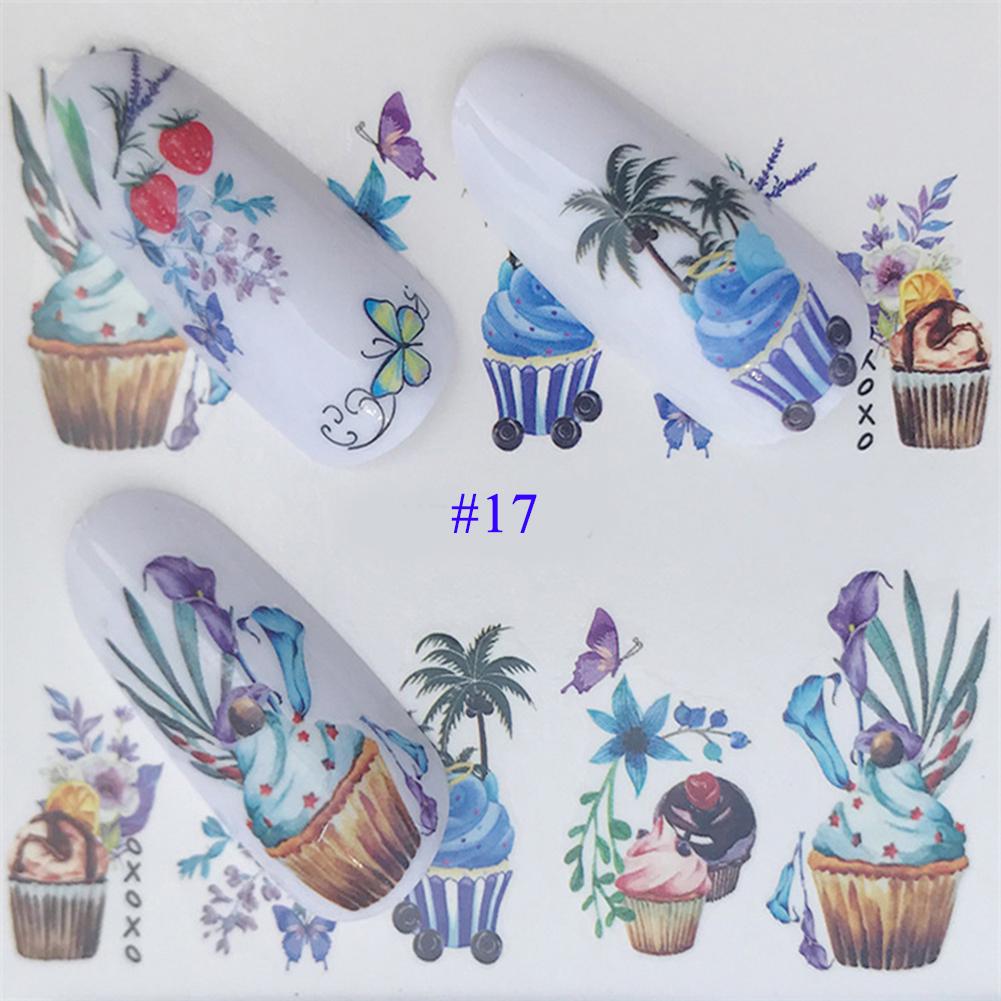 Buy Watermark Nail Stickers Nails Blooming Flower Art Stickers Water ...