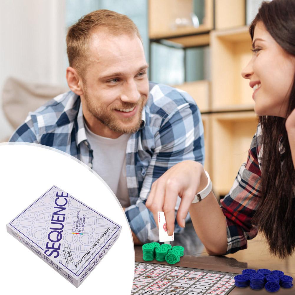Buy Funny Sequence Card Puzzle Board Game Party Playing Cards Table ...