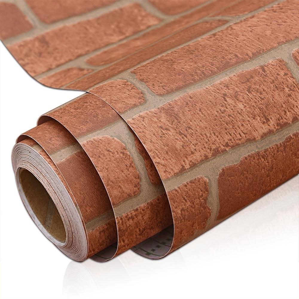 Buy 5M Brick Stone Vinyl Self Adhesive Wallpaper Living Room Kitchen ...