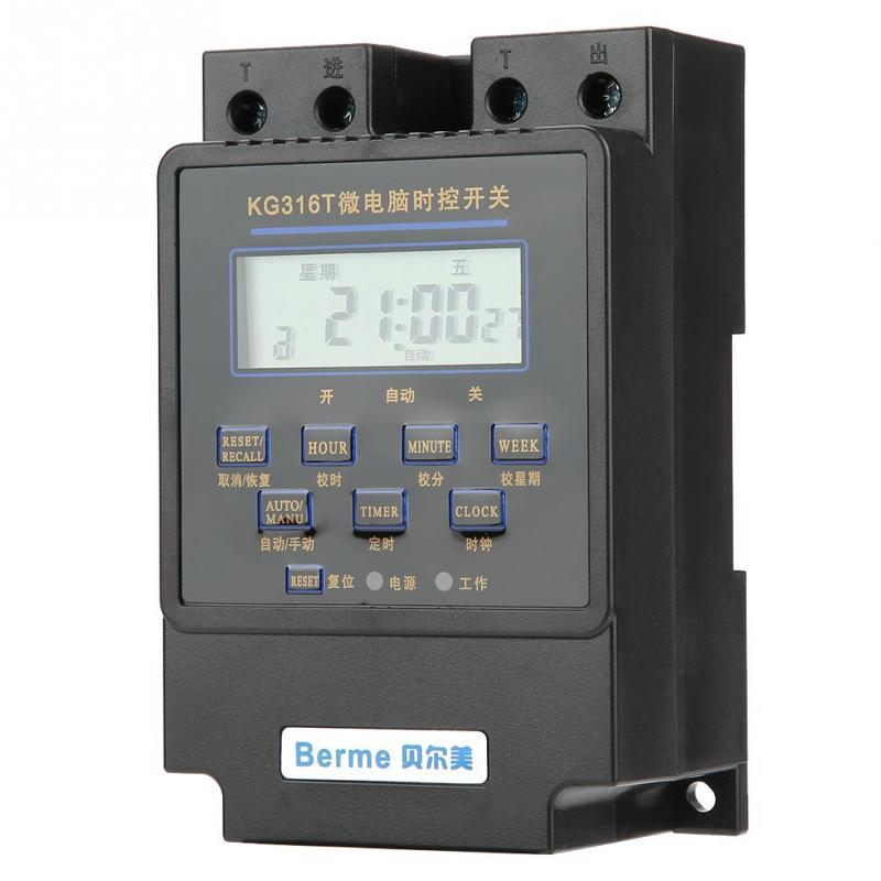 Buy KG316T-A Microcomputer Timer Switch Digital LCD Programmable Time Control Switch at ...