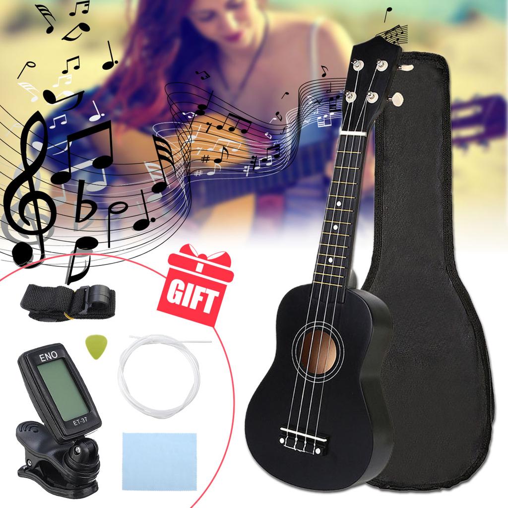 Buy Ukulele Combo 21 Soprano 4 Strings Hawaii Bass Stringed Musical ...