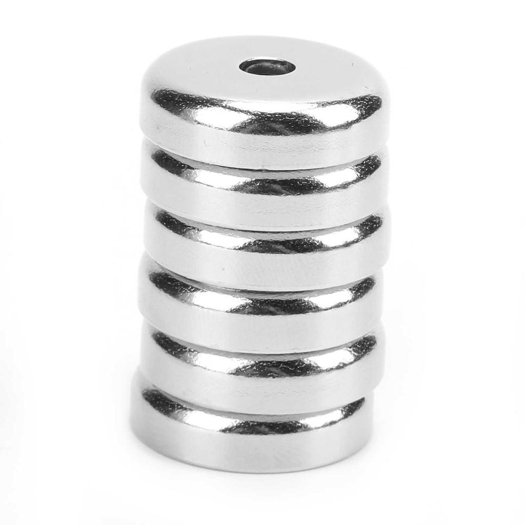 Buy 6pcs 25mm Diameter Anti‑Rust Pot Magnet Round Base Mounting Magnets ...