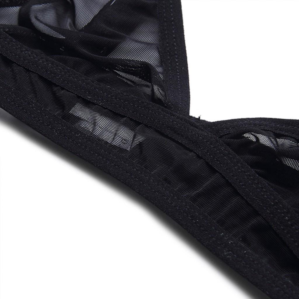 Buy Women Personality Mesh Black Bra Soft Cover Cup Bra Ladies ...