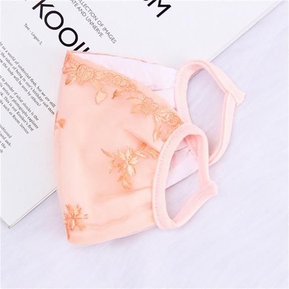 Buy Women Spring Summer Thin Sunscreen Flower Print Chiffon Masks Lady ...